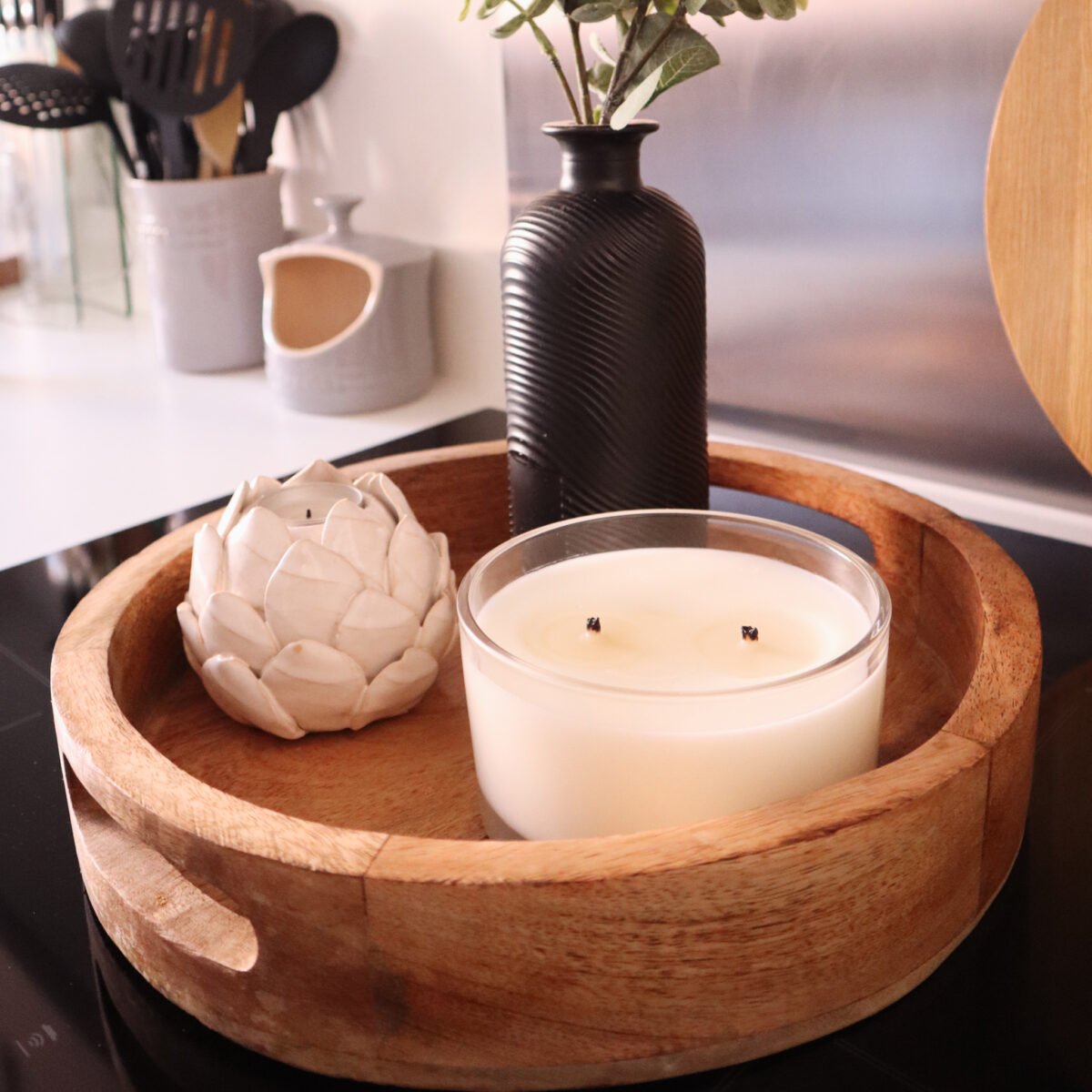 Glass Candle Container - 55cl Round Flat Dish | Cosy Owl | The Home of ...