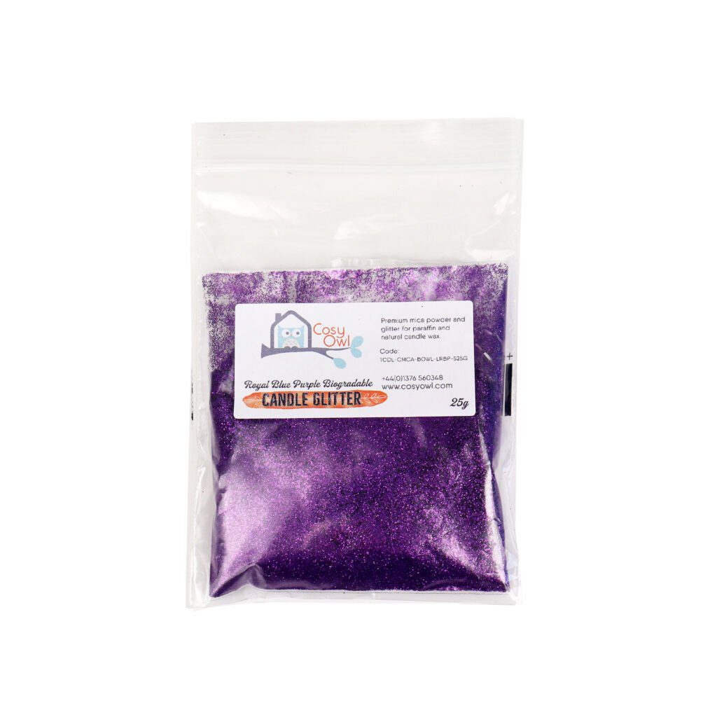Royal Blue Purple Biodegradable Candle Glitter - Cosy Owl