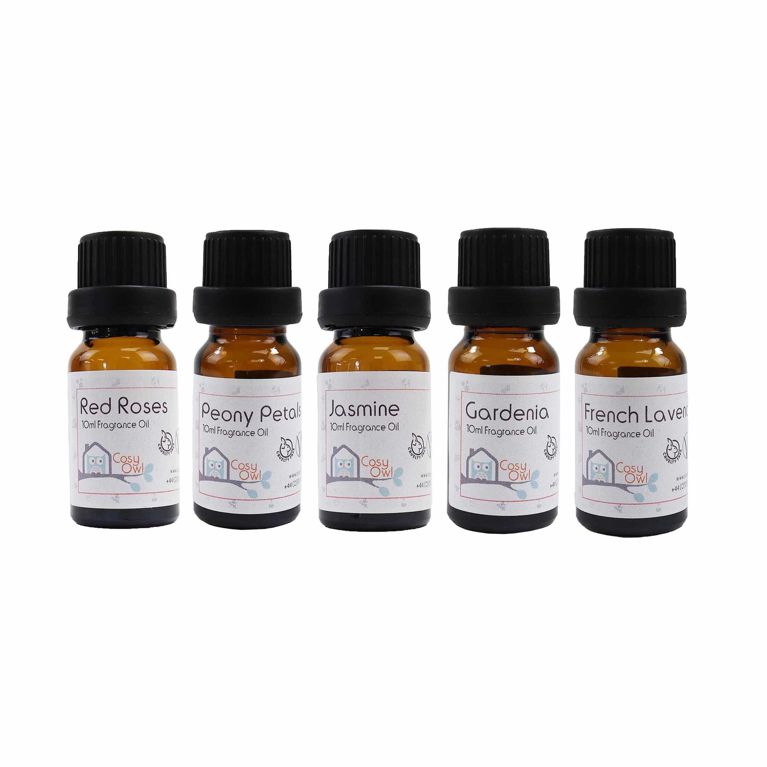 Cosy Owl Floral Fragrance Oil Collection - (Pack of 5) - Cosy Owl | The ...