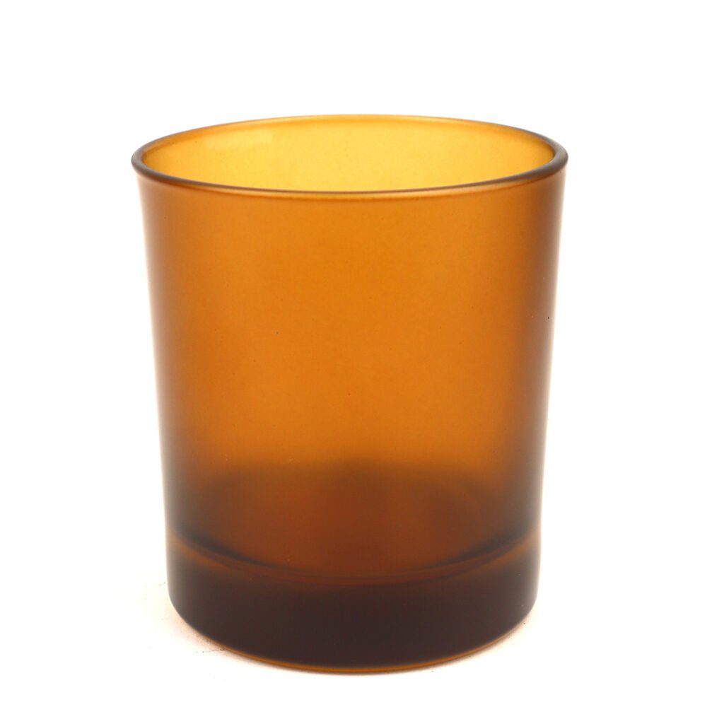 Karen 30cl Candle Glass - Frosted Amber - Pack Of 12 | Cosy Owl | The ...